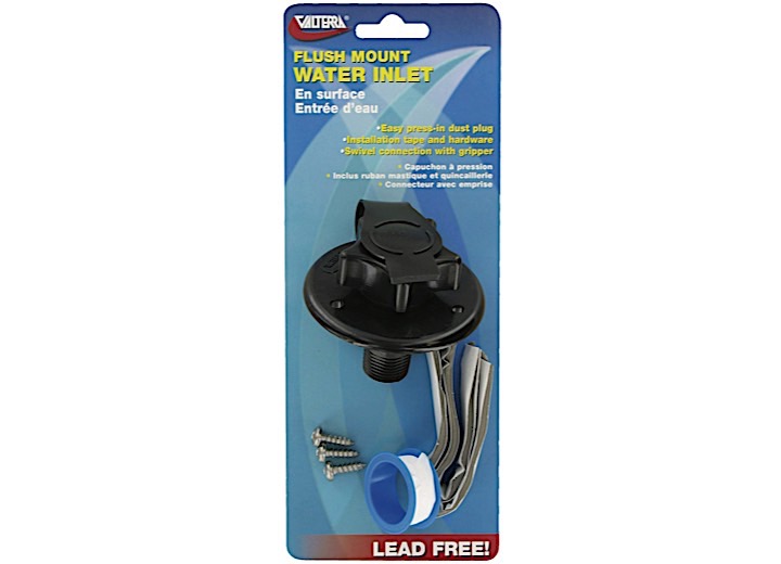 Valterra Products LLC Water inlet, 2-3/4in plastic flange, mpt, black ...